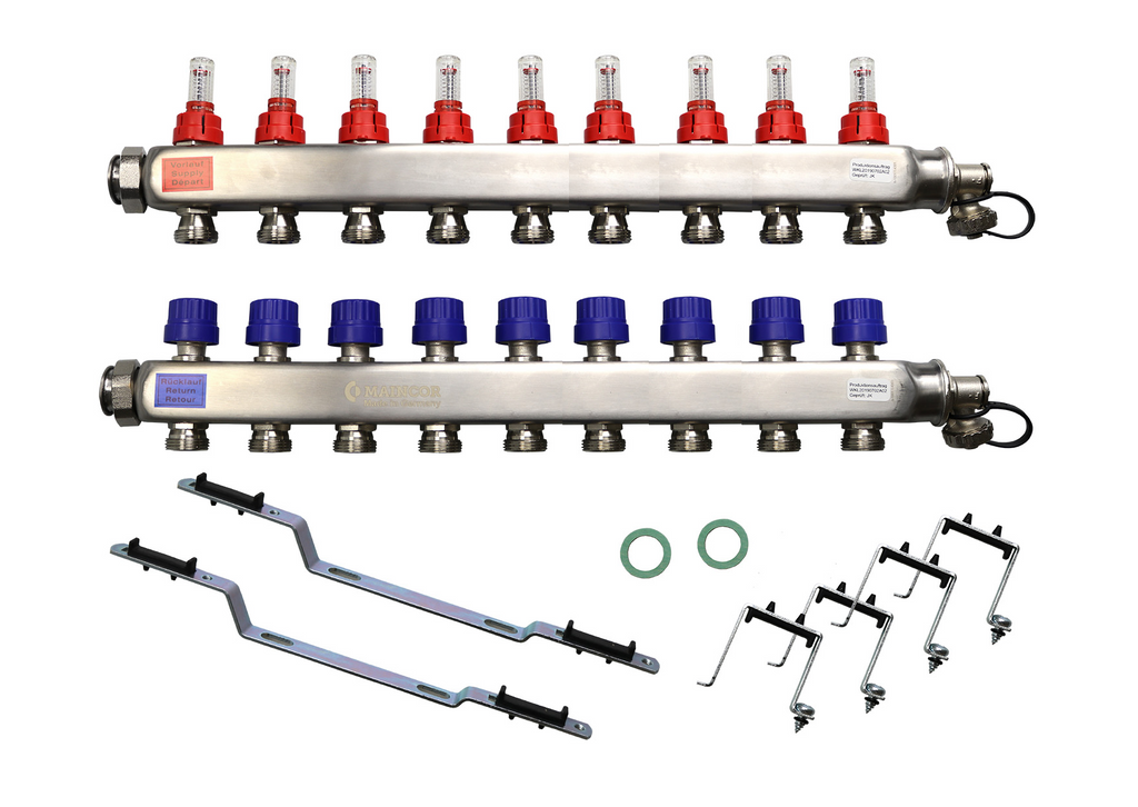 Manifold de acero inoxidable 1" con caudalímetro – komfort.market